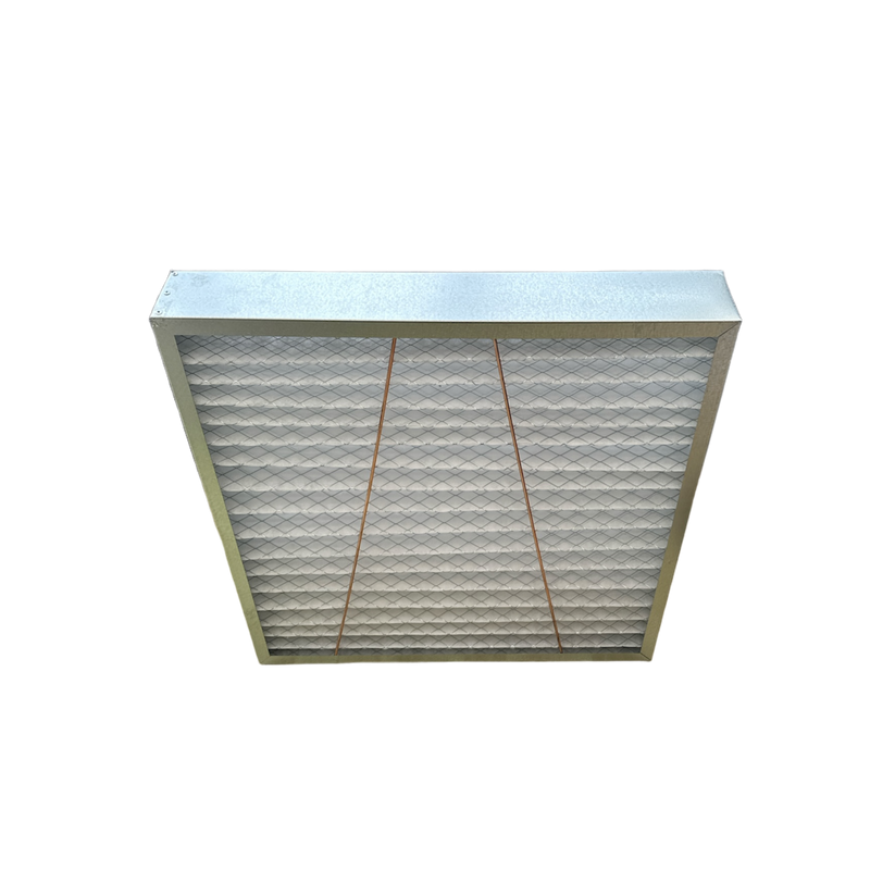 EU4 Pleated Panel Filter 595x595 - Metal Cased - 95mm & 47mm – E Filtration